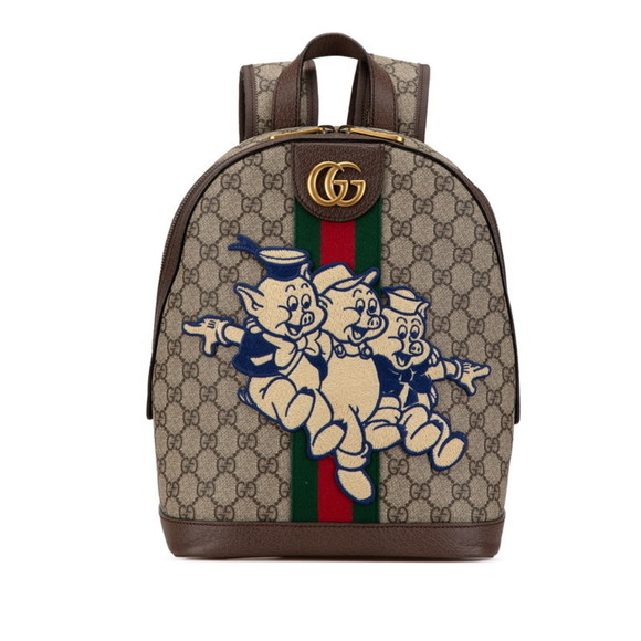 Gucci | Bags | Gucci X Disney Gg Supreme Three Little Pigs Backpack ...